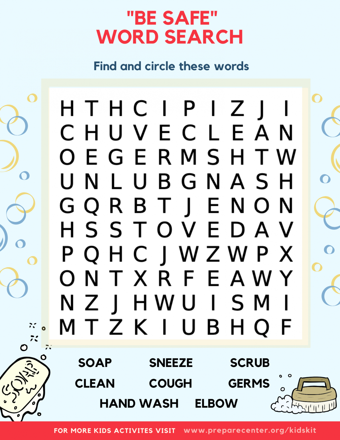 Be Safe Word Search Game PrepareCenter Be Safe Word Search Game PrepareCenter