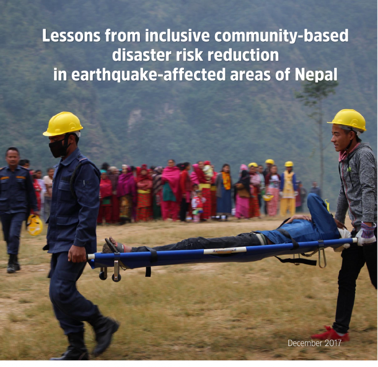 Lessons from inclusive community-based DRR in earthquake-affected areas ...