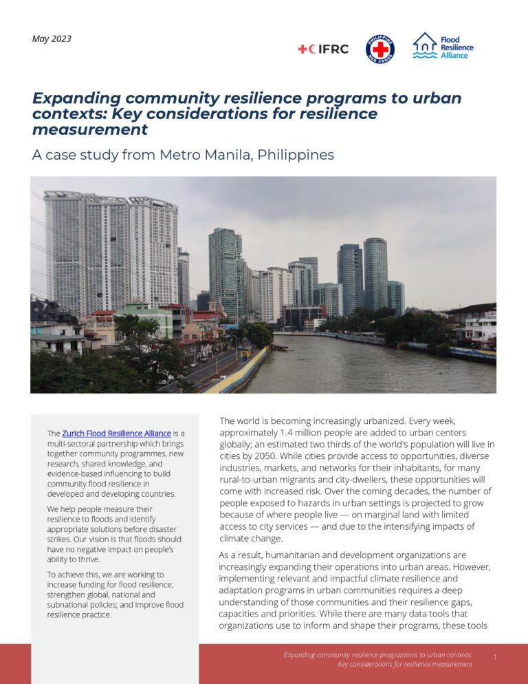 Expanding community resilience programs to urban contexts: Key ...